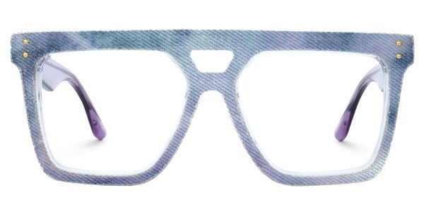 Rubin Blue Purple Denim Eyeglasses | ZEELOOL Canada