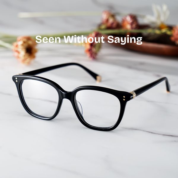 Square Black Eyeglasses- Miles Acetate Frame Glasses