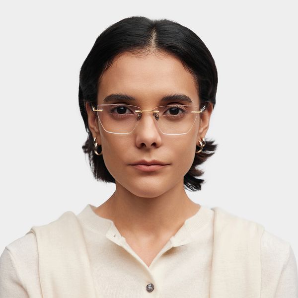 Ella Cat eye Gold Frame Eyeglasses for Woman| ZEELOOL