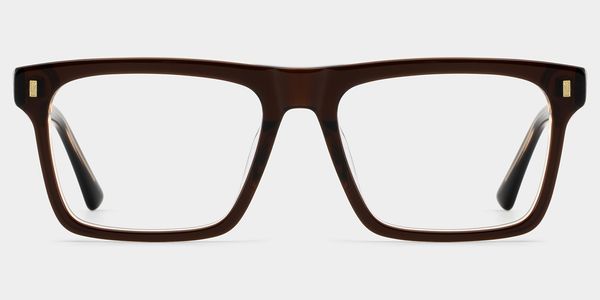 Rectangle Brown Eyeglasses- Henry Acetate Frame Glasses