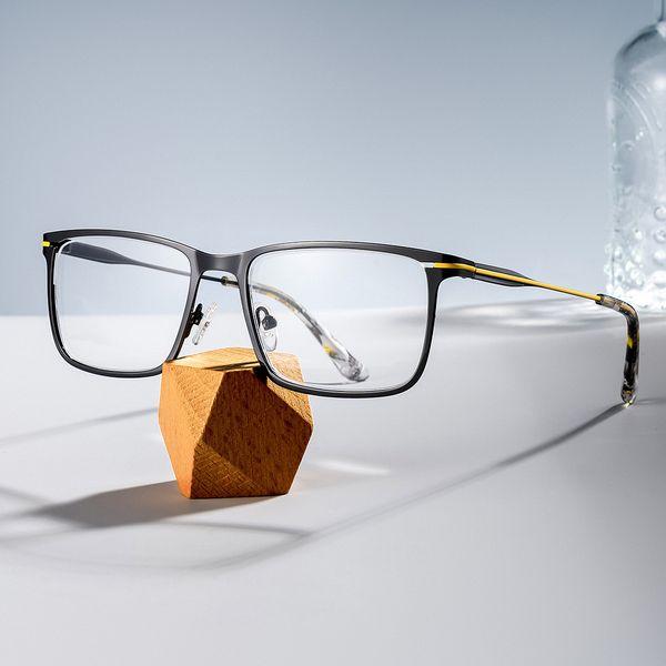 Thin Frame Rectangle Glasses With Adjustable Nose Pads