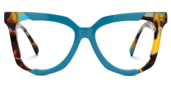 Busby Designer Eyeglasses in Butterfly Peacock-Blue Frame
