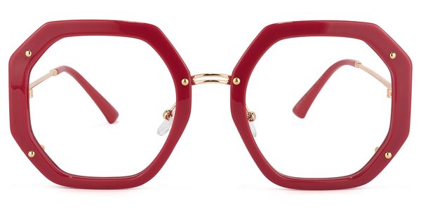 Mariah Geometric Red Glasses | ZEELOOL Canada