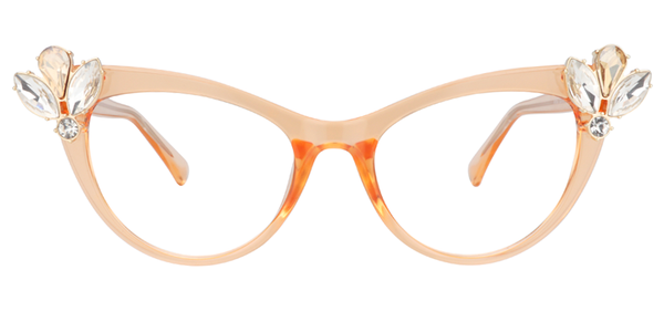 Aimee Cat Eye Beige Glasses | ZEELOOL Canada