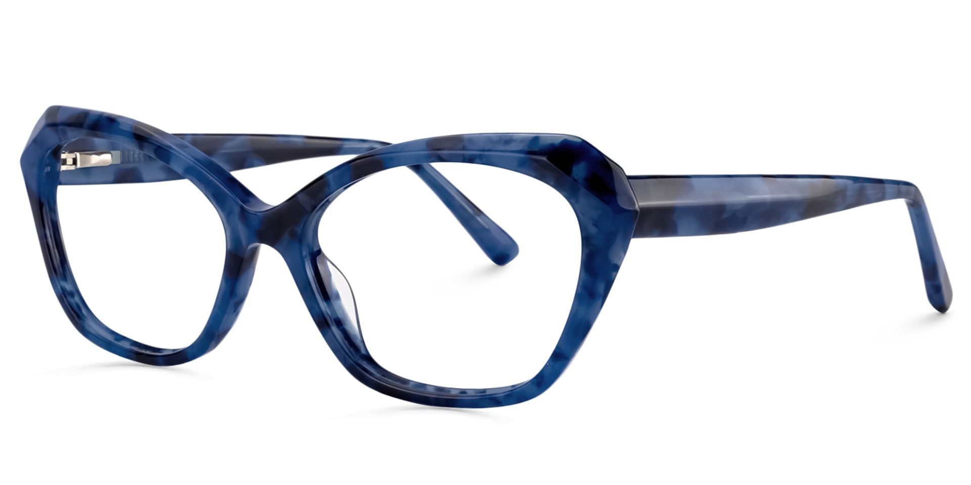 Rectangle Blue Floral Glasses | ZEELOOL Canada