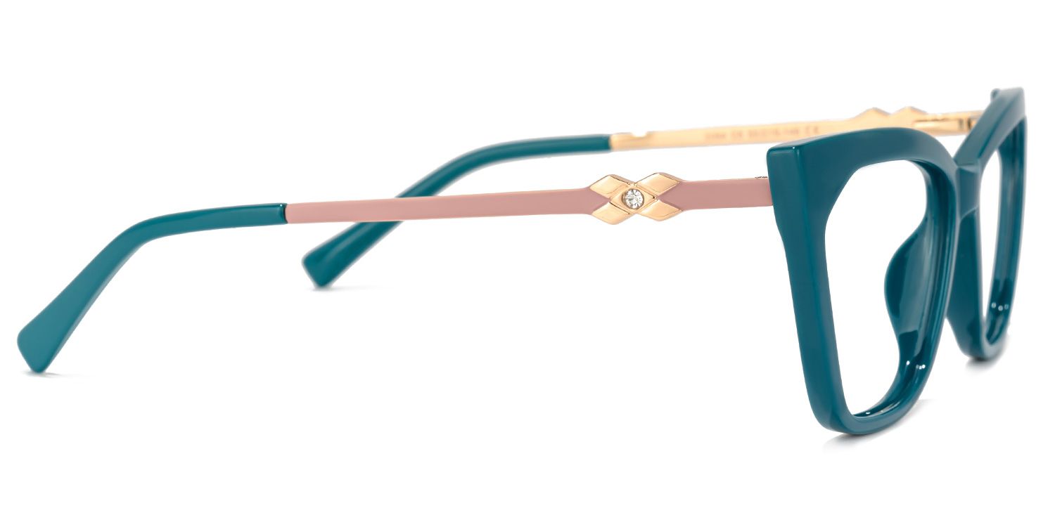 Denise Cateye Peacock-Blue Glasses | ZEELOOL Canada