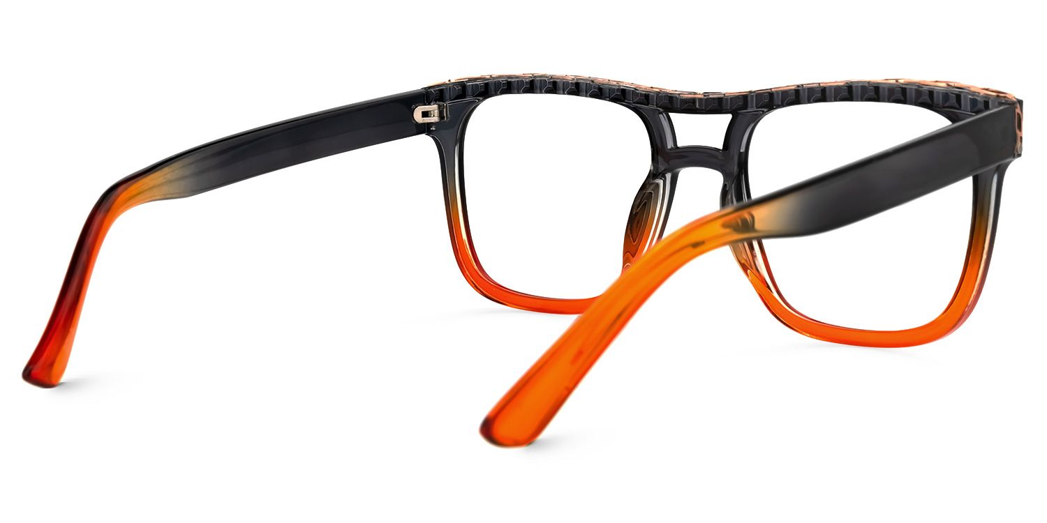 Canisha Square Orange Glasses | ZEELOOL Canada
