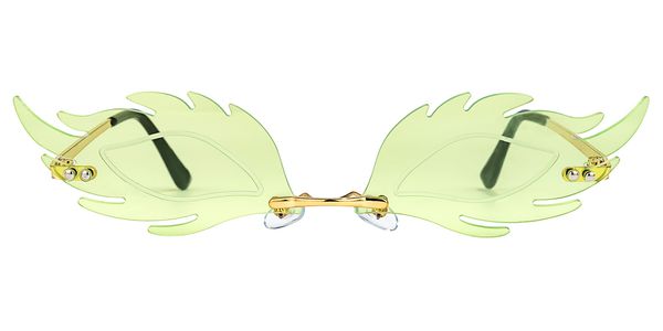 Nasir Geometric Green Sunglasses | ZEELOOL Canada